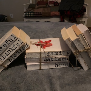 Mid-century Modern Stacked Books Book Decor Boho Decor Book Stack Gift ...