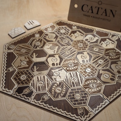 Catan-inspired Boardgame Laser Template & Glowforge Files - Etsy