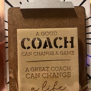 Coach Clipboard Card Holder, Coach Gift Card, Coach Appreciation Gift ...