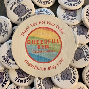 25 Custom Buttons 1.25 Pinback Buttons, Design Your Own Button, Personalized Buttons ...