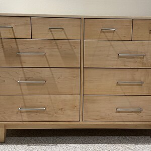 X6230A hardwood 6 Drawer Dresser, Overlap Drawers, Flat Panels, 60 Wide ...