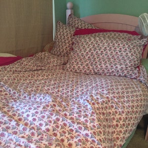 Beautiful Block Printed Quilt/duvet/doona Cover Set Double - Etsy