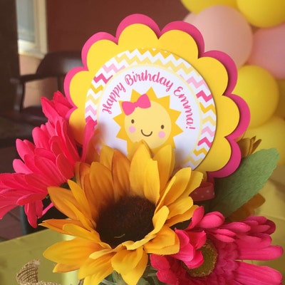 Sunshine Centerpieces, Sunshine Centerpiece Sticks, Sun Party Decor ...