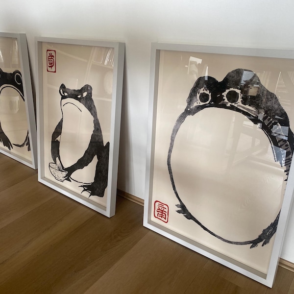 SET OF 3 Matsumoto Hoji Frog Print,matsumoto Hoji Frog Poster, Japanese ...