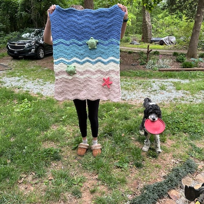 Sea Turtle Crochet Blanket Pattern, Ocean Afghan, Crochet Pattern ...