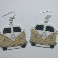 Bear Paw Forest Native Brick Stitch Earrings Pattern - PDF Instant ...