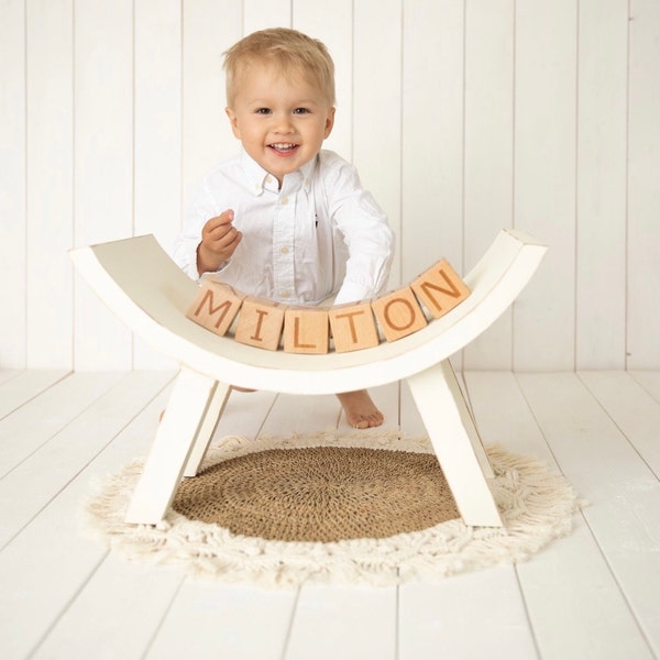 BENCH PHOTO PROP - Curved Bench for Newborn and Baby Photography ...