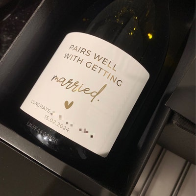 Custom Engagement Wine Label, Custom Bridesmaid Proposal Label/photo ...