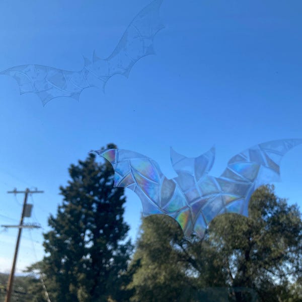 Bat Suncatchers for Windows, Bats Rainbow Maker Decal, Rainbow Maker ...