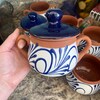 Mexico Pottery Mexican Ceramic Canister With Lid/ Azucareros De Barro Con Tapa - Etsy
