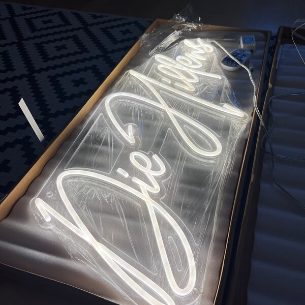 Custom Neon Sign | Neon Sign | Wedding Neon Sign | Name Neon Sign ...