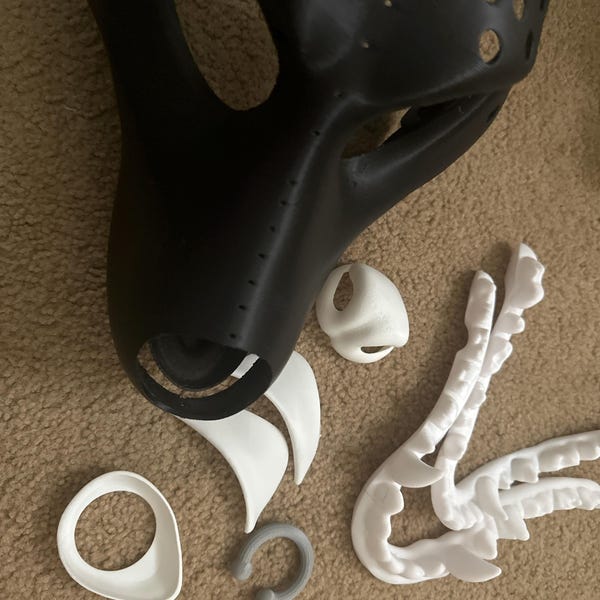 Opossum Fursuit Head Base 3D Printed With Eye Blanks, Nose, Teeth, and ...
