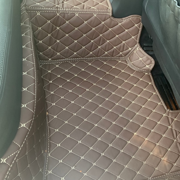 Brown Luxury Diamond Custom Fitted Premium Leather Car Floor Mats Full Set V1.0 - Etsy