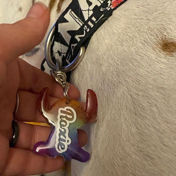 Stitch Shaped Resin Dog Tag - Etsy