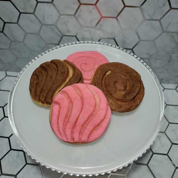 Set of 2 Mini Concha Stamps 2″ Manteconcha Stamp / Concha Cupcake ...