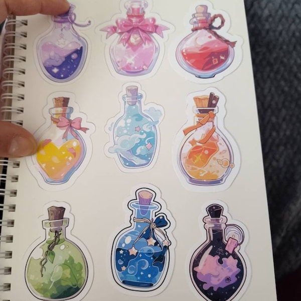 Magical Elemental Cat Sticker - 4 Die-cut Stickers Featuring Cute Cats ...