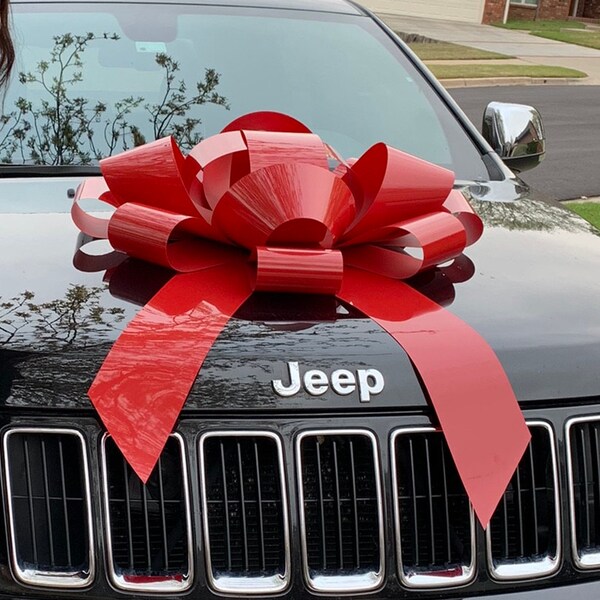 30" Big Red Magnetic Car Bow - Made in USA - Etsy