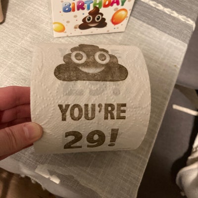 Printed TP Holy Poop You're 28 Printed Toilet Paper Gag Gift Happy 28th ...