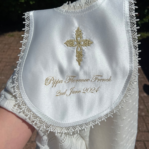 Baby Baptizm Baptism Christening Cape Gown in White or Ivory With ...
