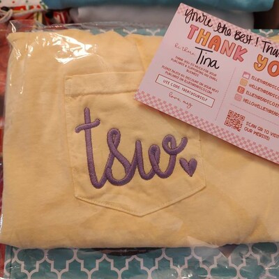 Monogram Comfort Colors Pocket Shirt, Monogrammed Pocket Tee ...