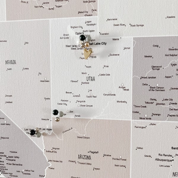 Round Map Pins - 15 Colors Available - Set of 50 - Round Push Pins - Etsy