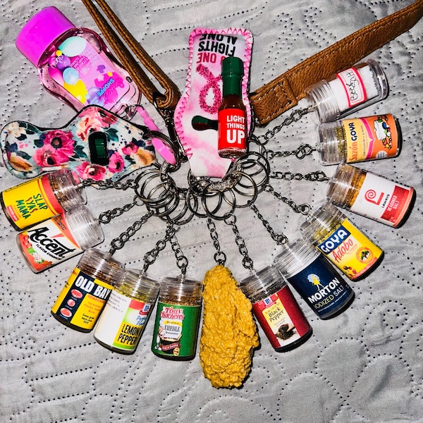 Food Seasoning Keychain | Adobo | Tajin | Lawry's | Sazon | Old Bay ...