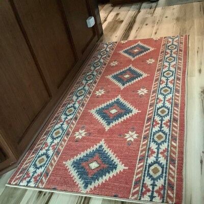 Custom Size Runner Rug Southwestern Native American Orange Natural ...