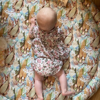 ON SALE Fox in the Woods Deer and Dot Baby Roundies Round Rug Tummy ...