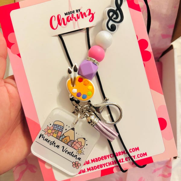 Music Teacher Lanyard| Art Teacher Lanyard, Library Squad Lanyard, Cute ...