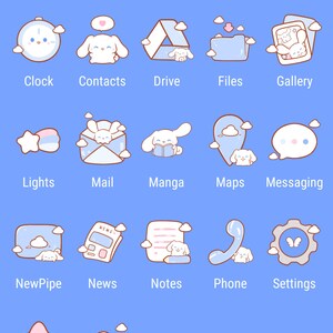 Cute Blue Bunny Expansion Pack, Cute Icons, Blue Icon Set, Ios and ...