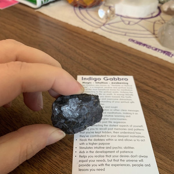 Raw Indigo Gabbro (mystic Merlinite) - Rough Mystic Merlinite Crystal ...