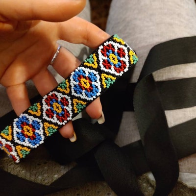 White Ukraine Necklace Hutsul Brass Cross Necklace Zgarda - Etsy