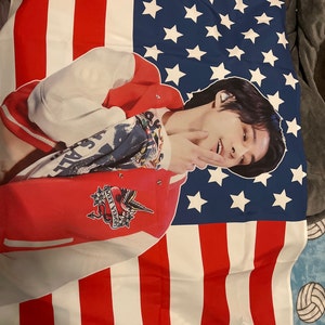 Enhypen Jay Rockstar Photo Flag Banner, Jay Mexican Flag Tapestry, Jay ...