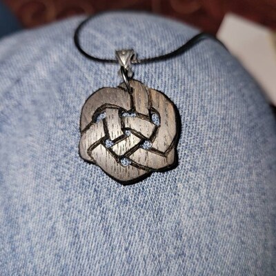 5000 Year Old Irish Bog Oak Celtic Knot Pendant, Celtic Love Knot ...