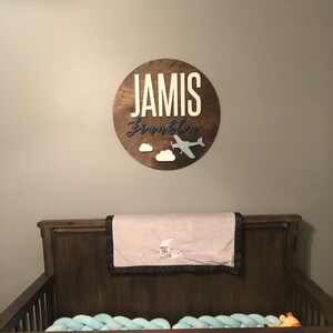 Custom Name Sign Round Sign Baby Name Sign Nursery Room | Etsy