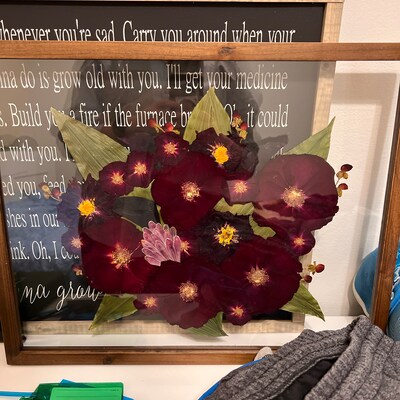 11x14 Custom Floral Shadow Box Wedding Flower Shadow Box Funeral ...