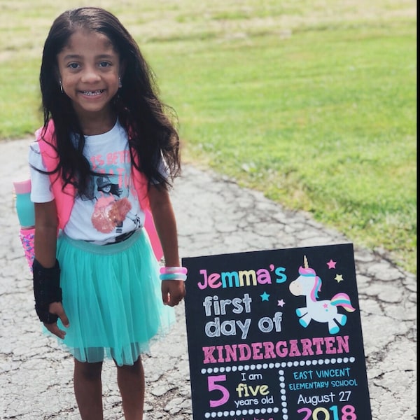 First Day of School Sign Unicorn PRINTABLE, 1st First Day of ...