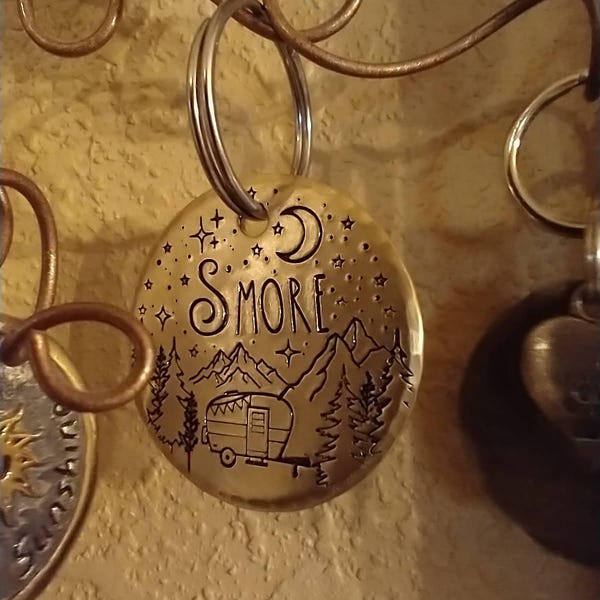 Cemetery Dog Tag - Ghost Dog Tag - Halloween Dog Tag - Crow - Raven ...