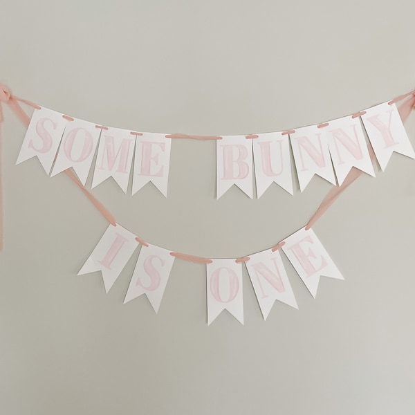 Pink Watercolor Happy Birthday Banner | Printable Download | Watercolor ...