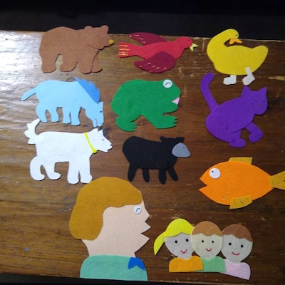 Brown Bear Brown Bear What Do You See Flannel Felt Story/preschool ...