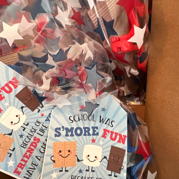 PRINTABLE Fourth of July Tags Smores Tags, S'mores Favor Tags, Summer ...