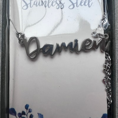 Name Necklace, Name Necklace Personalized, Silver Chain Name by ...