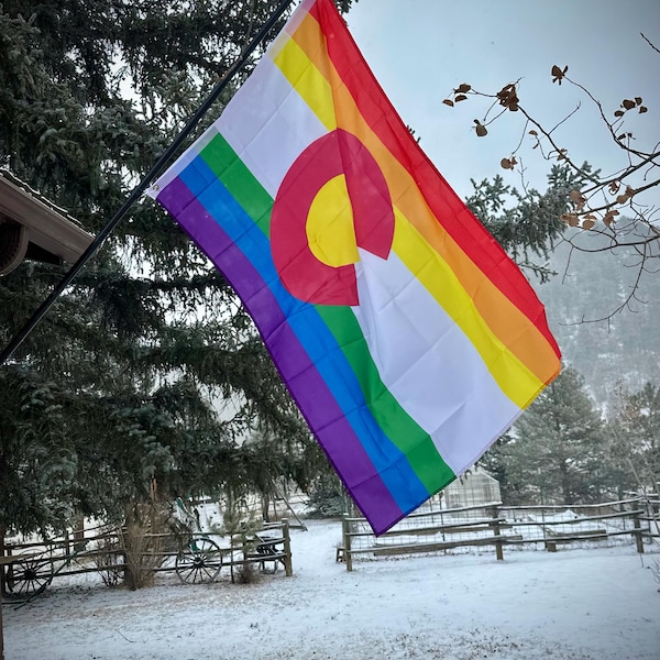 USA Gay Pride Flag 3'x5' LGBTQ Indoor Outdoor Waterproof Poly Us Flag ...