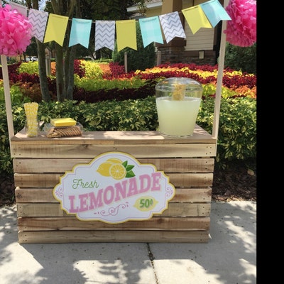 Lemonade Stand Sign DIY Instant Download, Lemonade Banner, Lemonade ...