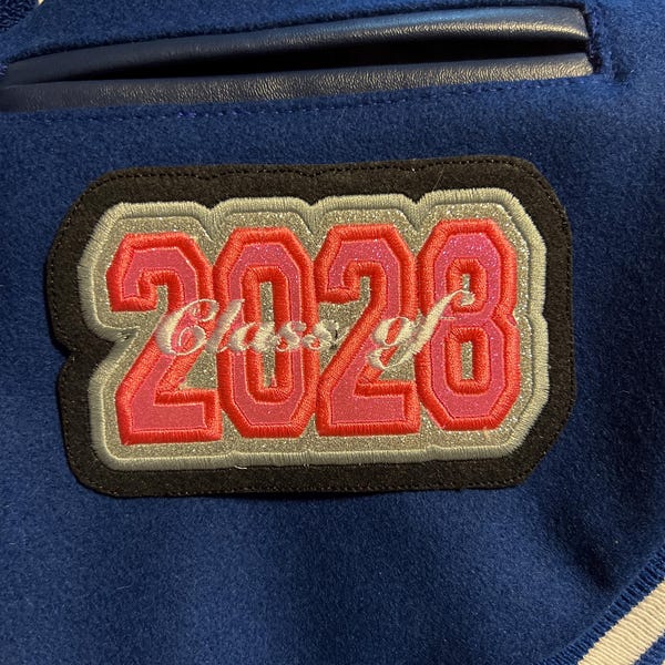 Graduation Year Letterman Jacket Patch | Class Year Letterman Jacket ...
