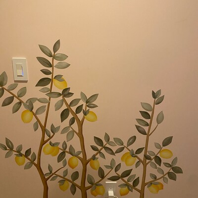 Small Lemon Trees Wall Decals With Leaves Plastic-free Wall - Etsy
