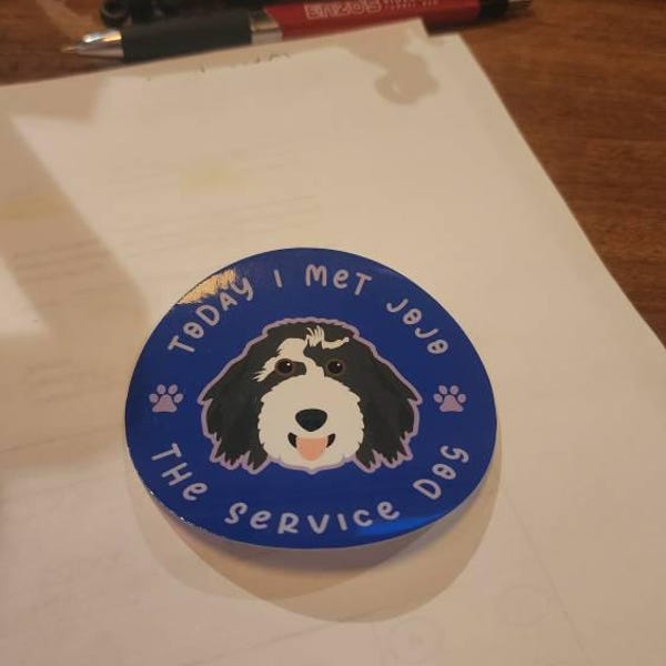 Stickers - Assistance Animals Save Lives - Personalize - I Met an ...