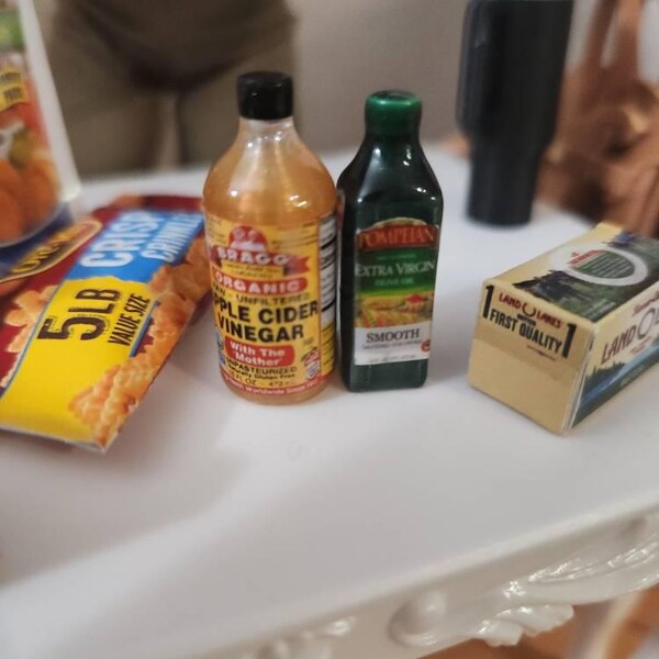 Miniature 1:6 Cooking Oils Mini Olive Oil Miniature Cooking Dollhouse ...