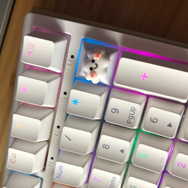 Cute Artisan Keycap Pizza, Kawaii, Pink, Resin, Gamer Setup, Cherry MX ...