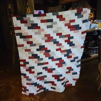 PDF PATTERN Staggered Bricks Quilt..4 Design Variations -- Baby, Lap ...